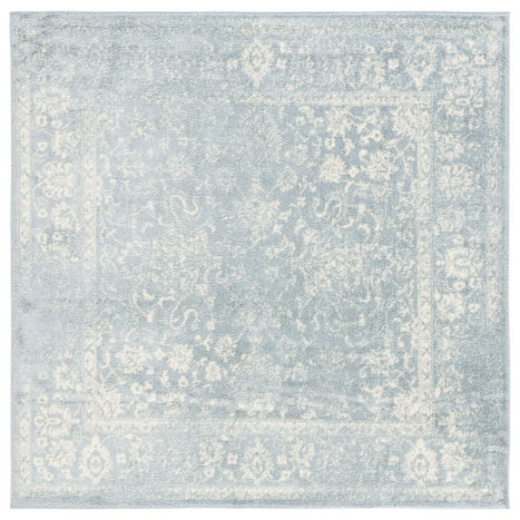 SAFAVIEH Adirondack Wyatt Traditional Distressed Area Rug, Slate/Ivory ...
