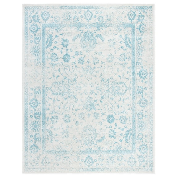 SAFAVIEH Adirondack Wyatt Traditional Distressed Area Rug, Ivory/Light ...