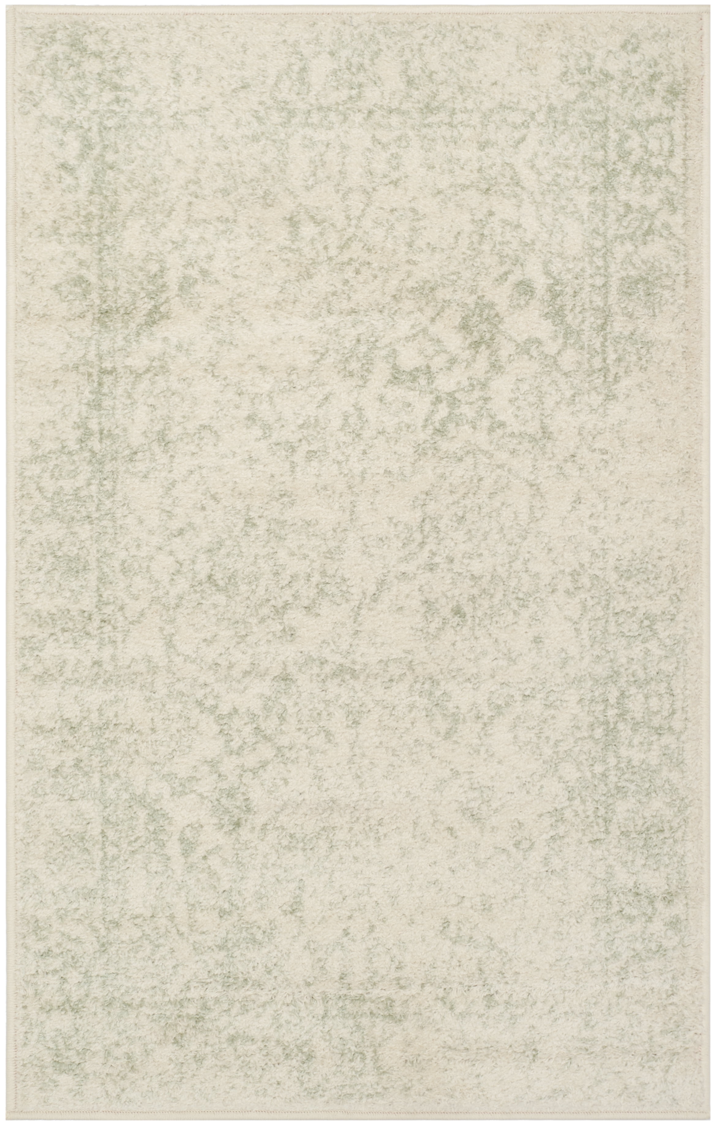 SAFAVIEH Adirondack Wyatt Distressed Area Rug, Ivory/Sage, 2'6" x 4 ...