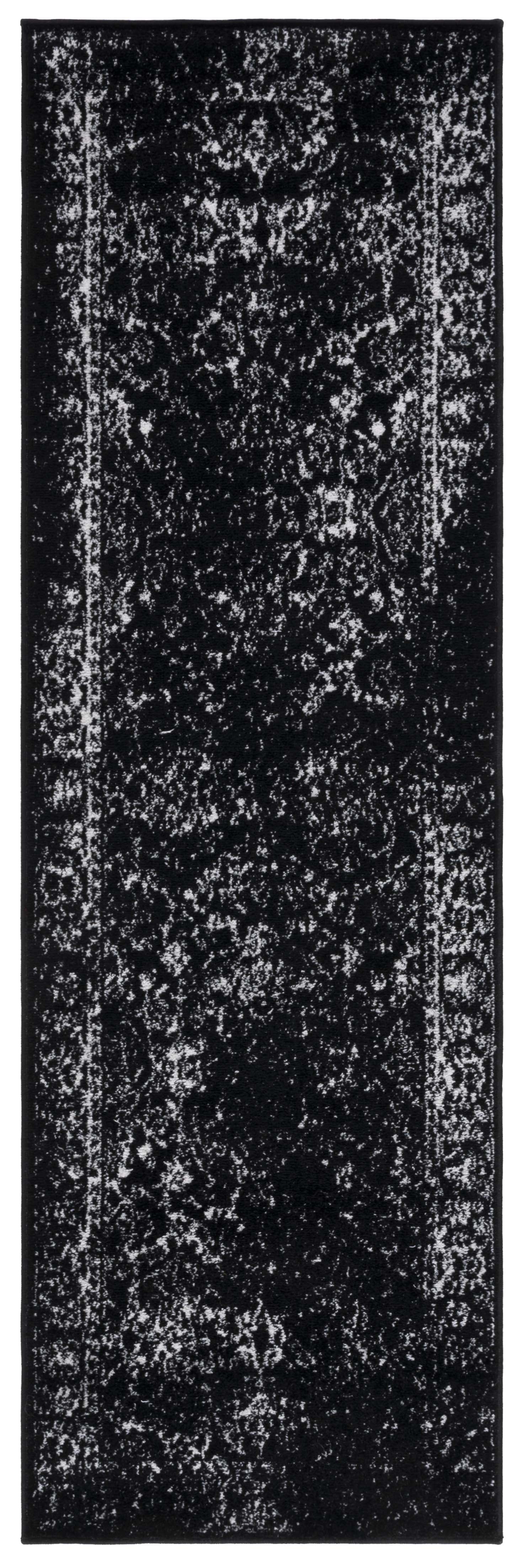 SAFAVIEH Adirondack Wyatt Traditional Distressed Runner Rug, Black ...