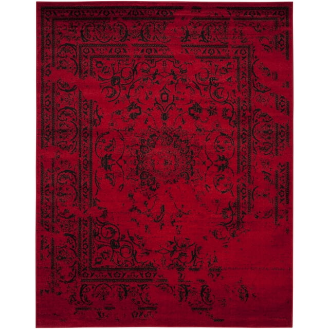 SAFAVIEH Adirondack Zoey Traditional Faded Area Rug, Red/Black, 11' x ...