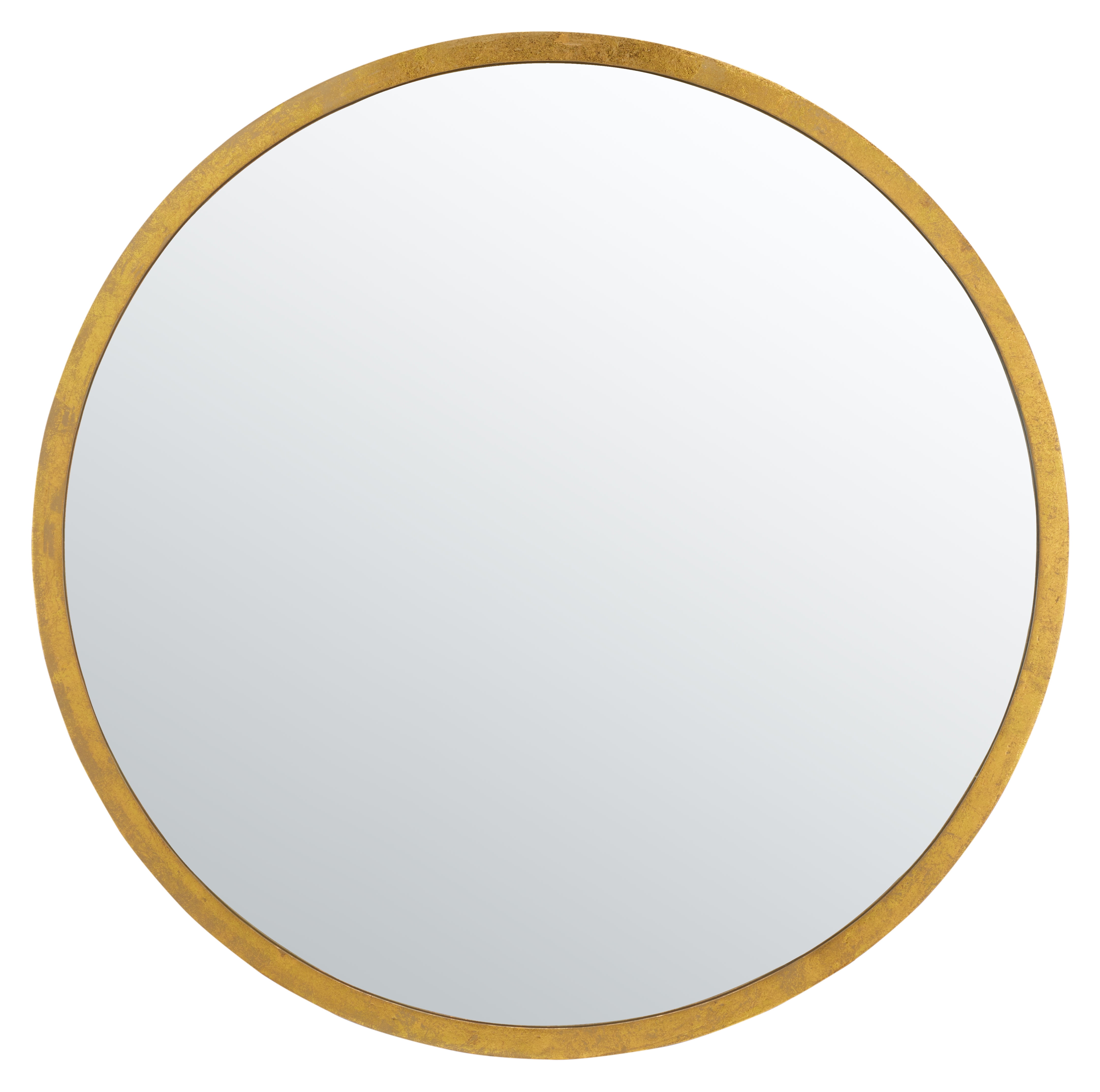 SAFAVIEH Adric 30 in. Geometric Round Mirror, Gold Foil - Walmart.com