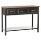 SAFAVIEH Aiden 3-Drawer Console Table Black / Oak - Walmart.com