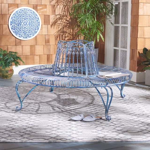 Safavieh Patio Metal Furniture, Ally Darling Wrought Iron Garden Bench ...