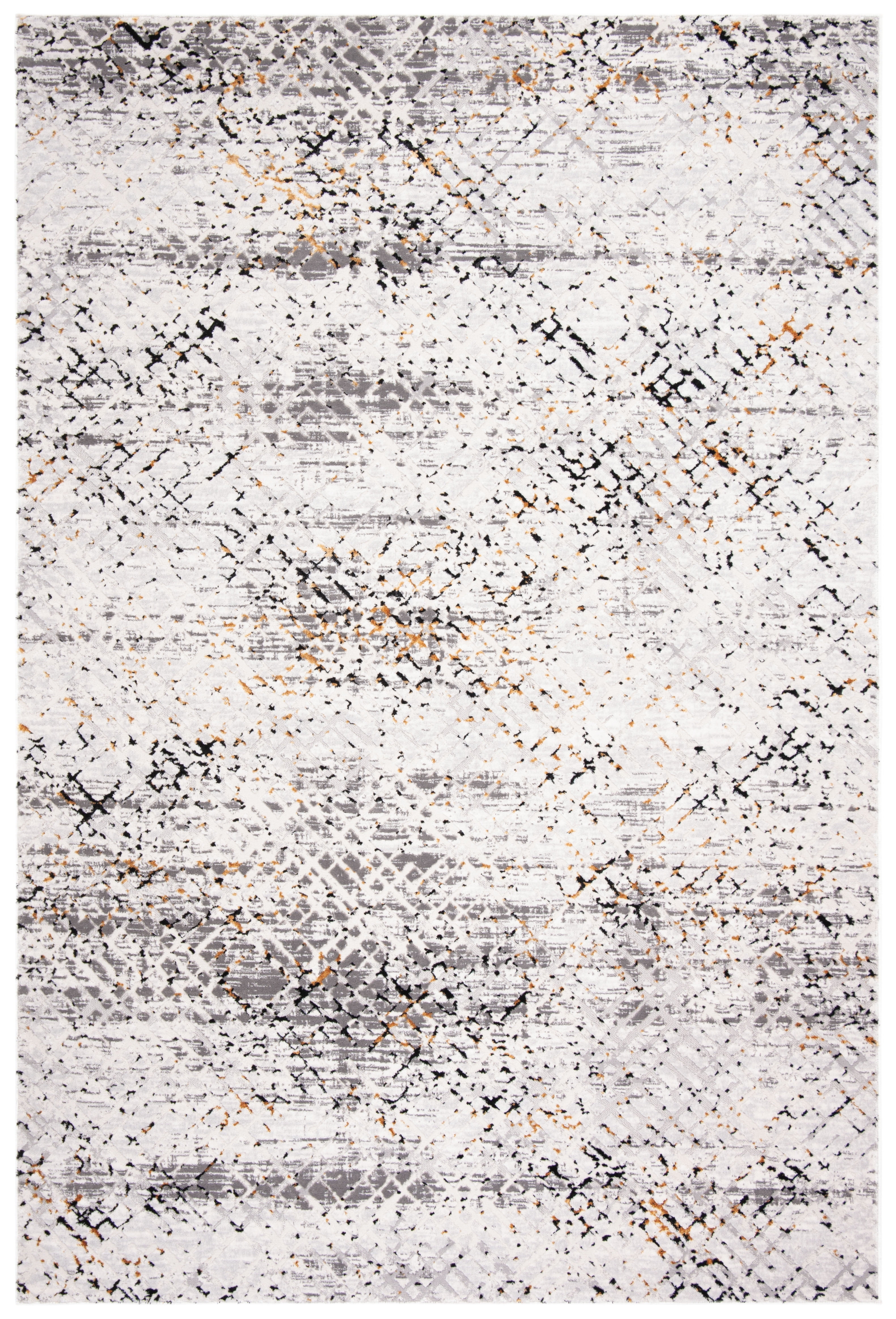 SAFAVIEH Amalfi Hannan Distressed Area Rug, Cream/Charcoal, 8' x 10 ...