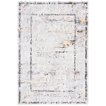 SAFAVIEH Amelia Pemala Abstract Area Rug, Grey/Blue Gold, 6'7" x 6'7 ...