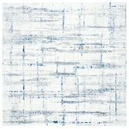 SAFAVIEH Orchard Edwin Modern Area Rug, Grey/Blue, 8' x 8' Round ...