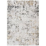 SAFAVIEH Amelia Jimmy Abstract Spotted Area Rug, Grey/Gold, 4'5" x 6'5 ...
