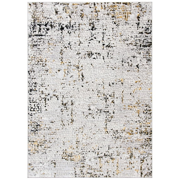 SAFAVIEH Amelia Jimmy Abstract Spotted Area Rug, Grey/Gold, 4'5" x 6'5 ...