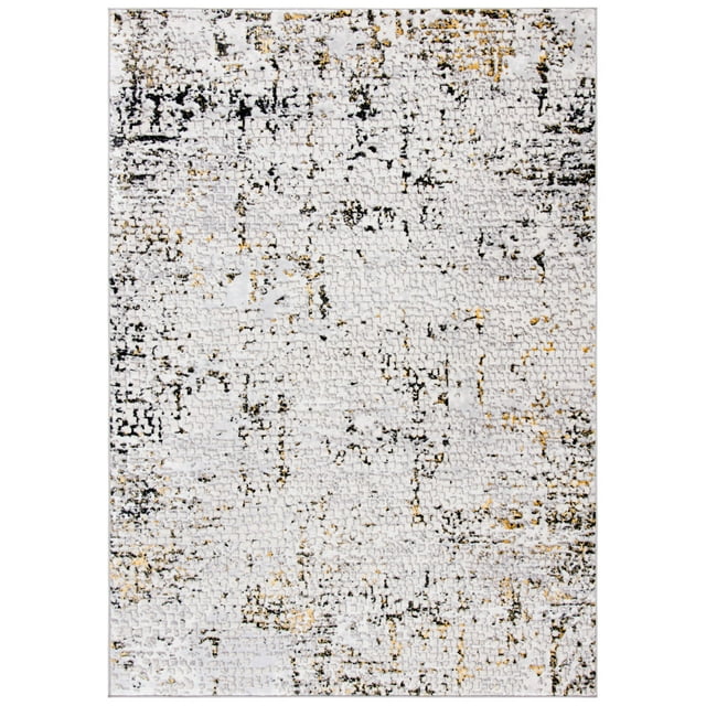 SAFAVIEH Amelia Jimmy Abstract Spotted Area Rug, Grey/Gold, 4'5" x 6'5 ...