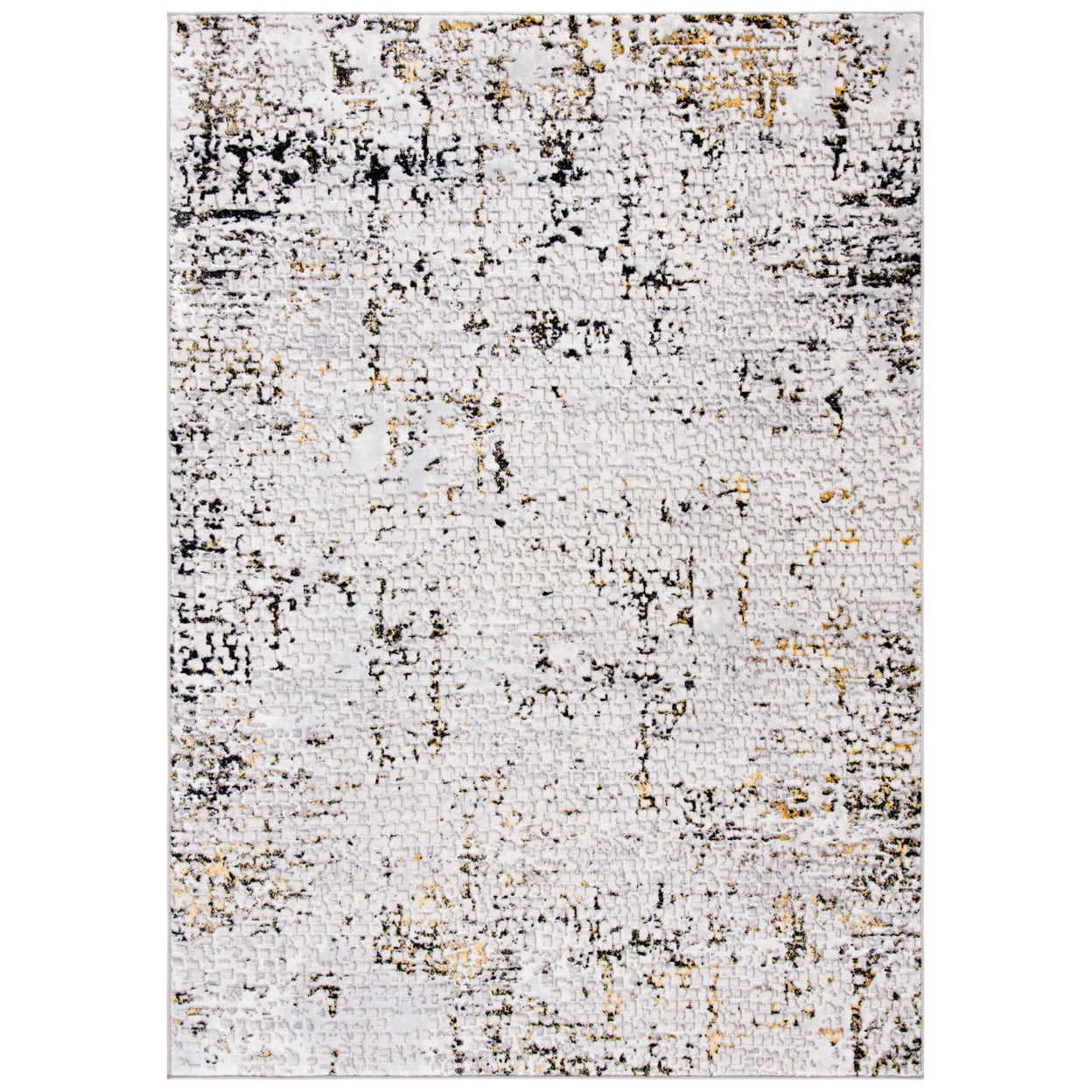 SAFAVIEH Amelia Jimmy Abstract Spotted Area Rug, Grey/Gold, 5'5" x 7'7 ...