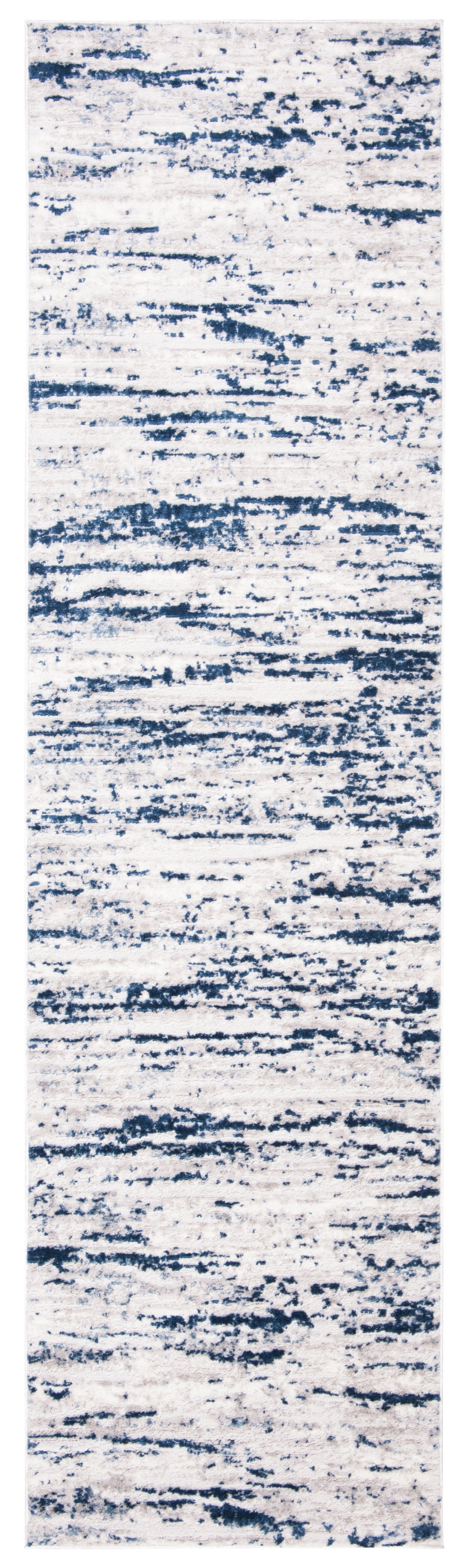 SAFAVIEH Amelia Lester Abstract Runner Rug, Grey/Navy, 2'2" x 18 ...