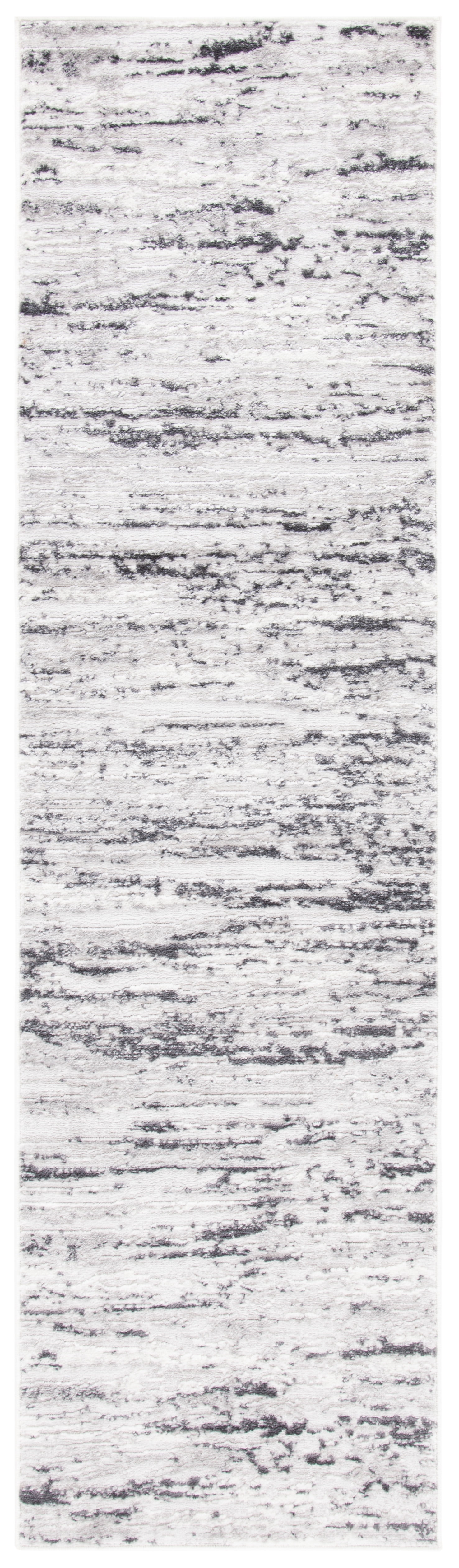 SAFAVIEH Amelia Lester Abstract Runner Rug, Light Grey/Charcoal, 2'2" x ...