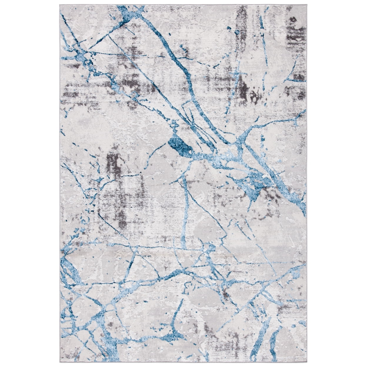 SAFAVIEH Amelia Pemala Abstract Marble Area Rug, Grey/Blue, 5'5" x 7'7 ...