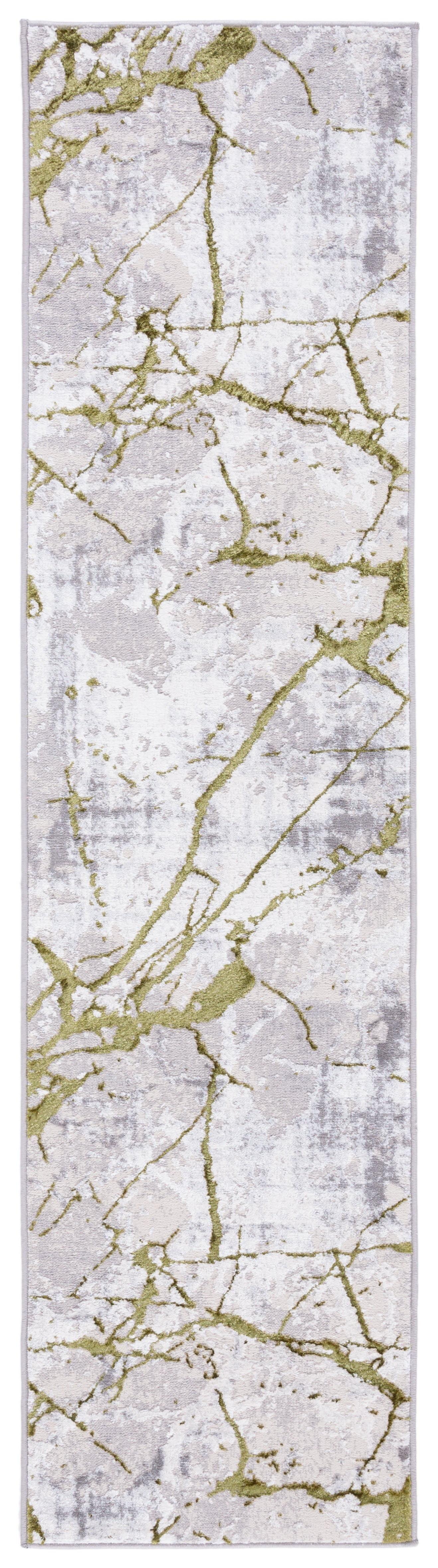 SAFAVIEH Amelia Pemala Abstract Runner Rug, Grey/Green, 2' x 6 ...