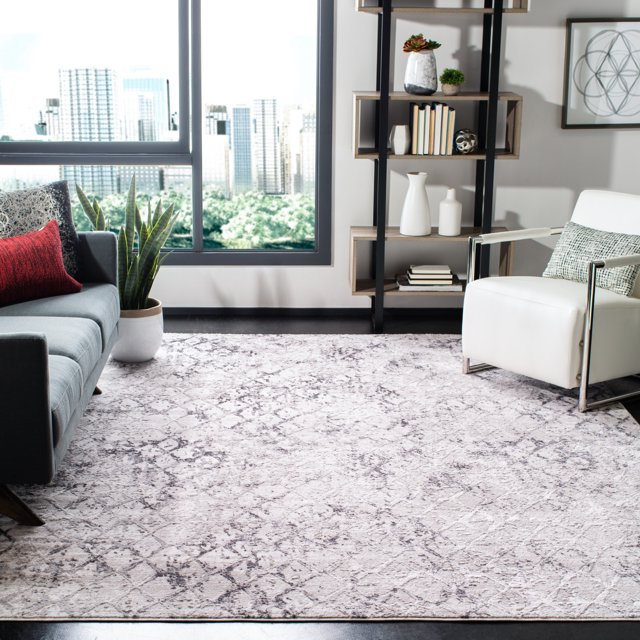 SAFAVIEH Amelia Large Living Room Carpet, Roslyn Abstract Distressed ...