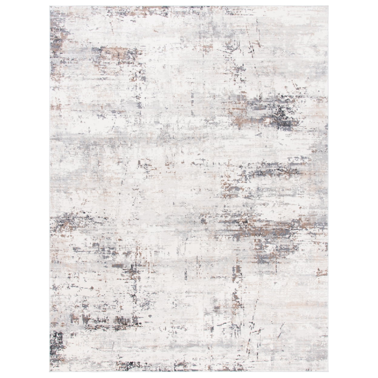 SAFAVIEH Amelia Topher Distressed Marble Area Rug, Ivory/Grey, 4'5" x 6 ...