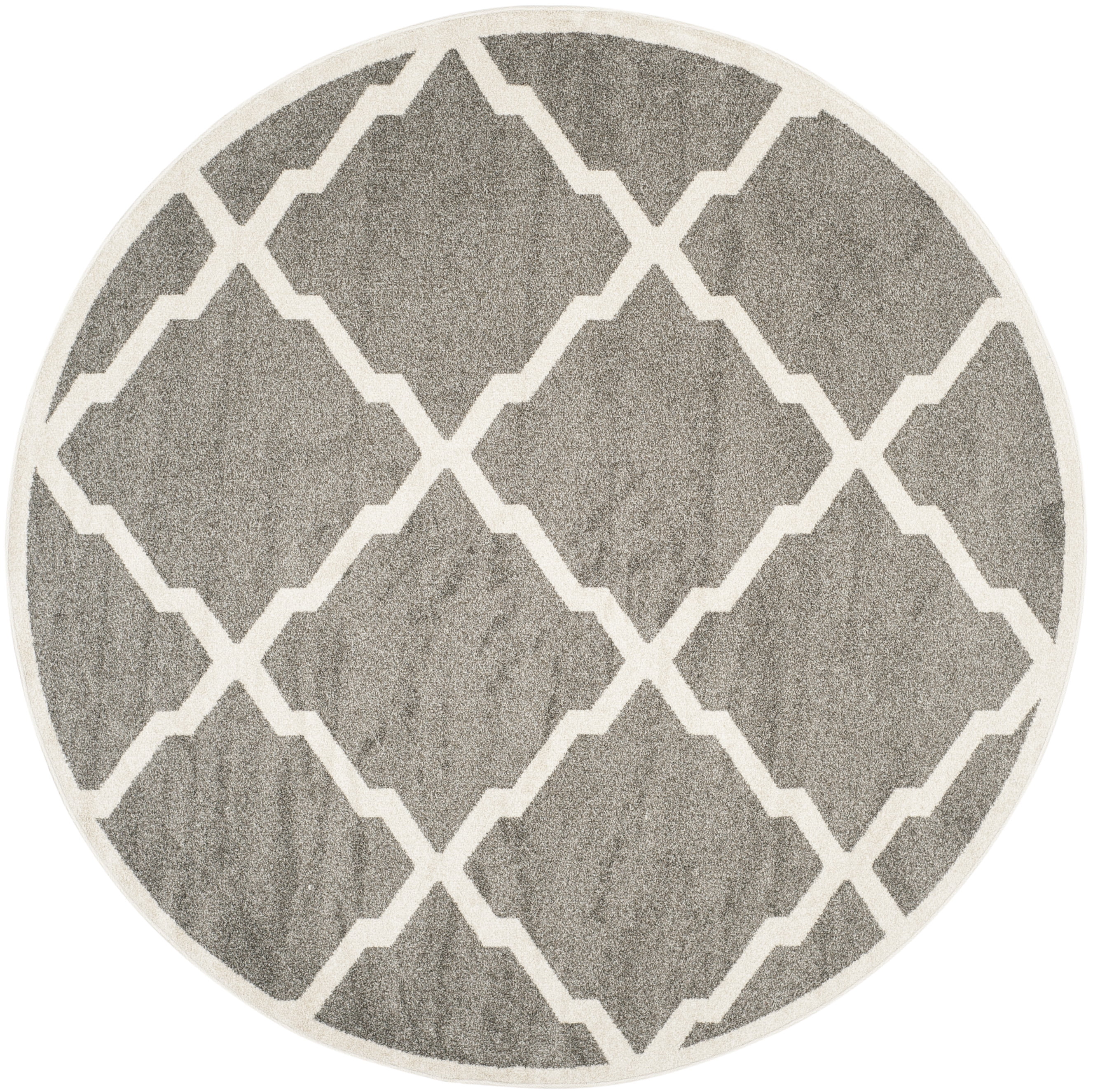 SAFAVIEH Amherst Sharalyn Geometric Area Rug, Dark Grey/Beige, 5' x 5 ...