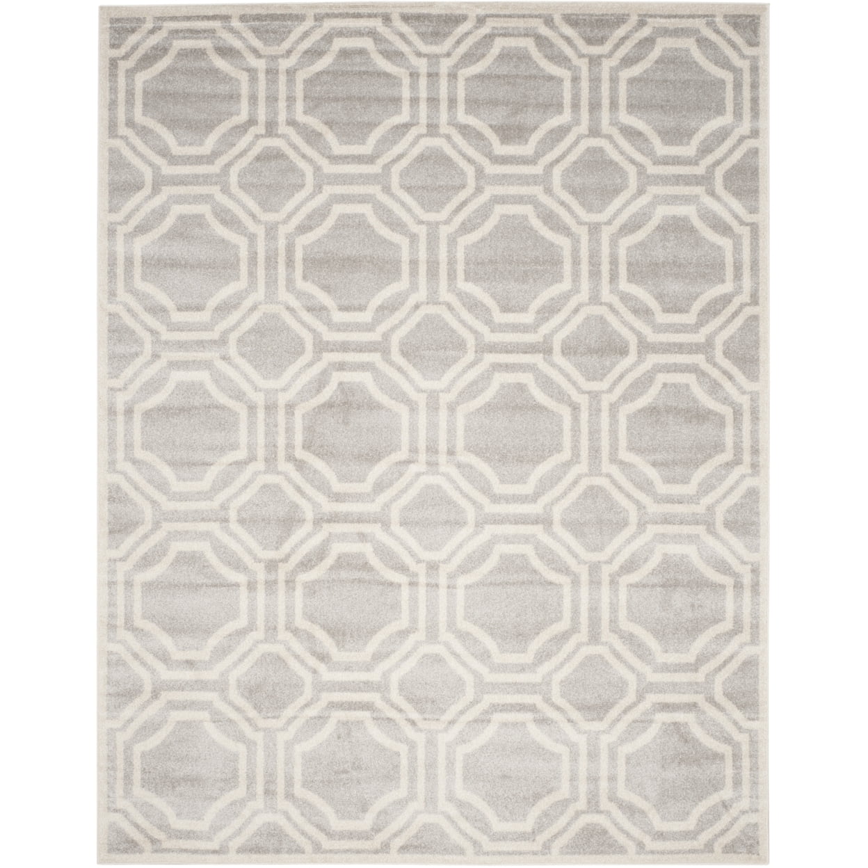 SAFAVIEH Amherst Winnie Geometric Area Rug, Light Grey/Ivory, 7' x 7 ...