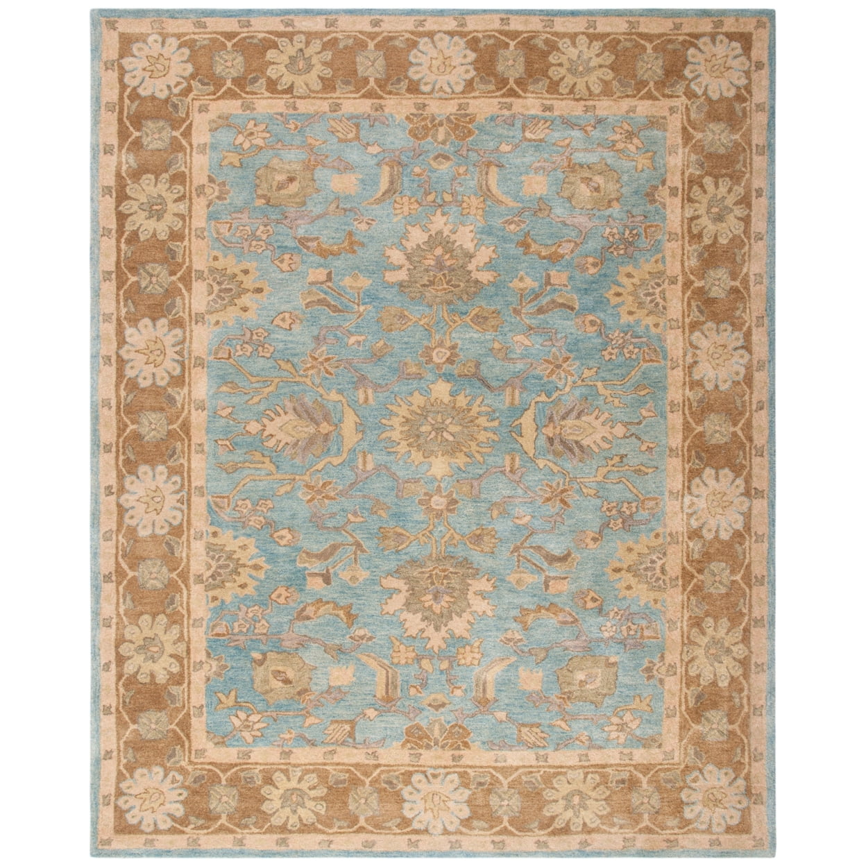 SAFAVIEH Anatolia AN585D Handmade Light Blue / Taupe Rug - Walmart.com
