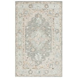 SAFAVIEH Anatolia Bryon Medallion Area Rug, Gray/Rust, 4' x 6 ...