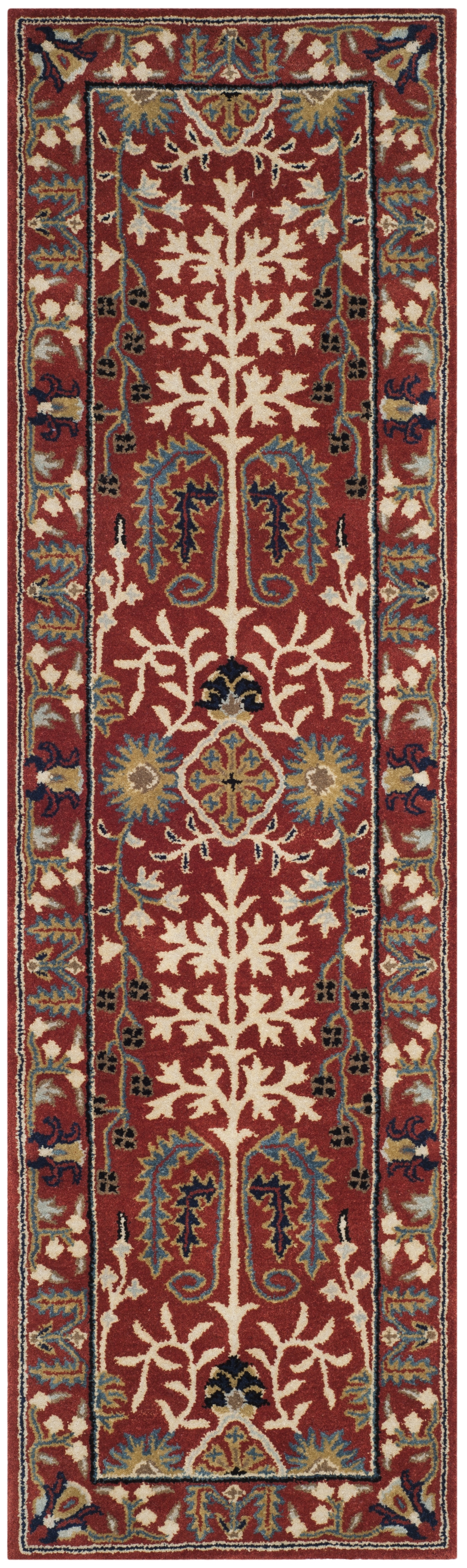 SAFAVIEH Antiquity Caelestinus Oriental Wool Runner Rug, Red/Multi, 2'3 ...