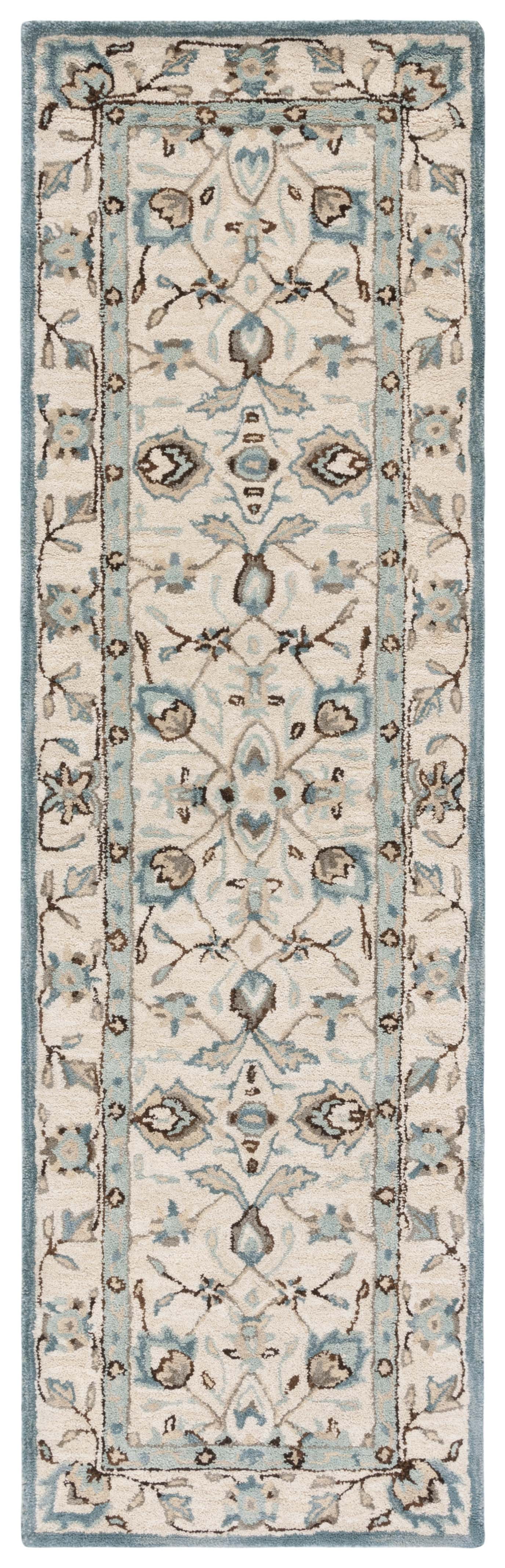SAFAVIEH Antiquity Jaki Oriental Wool Runner Rug, Peacock/Blue, 2'3