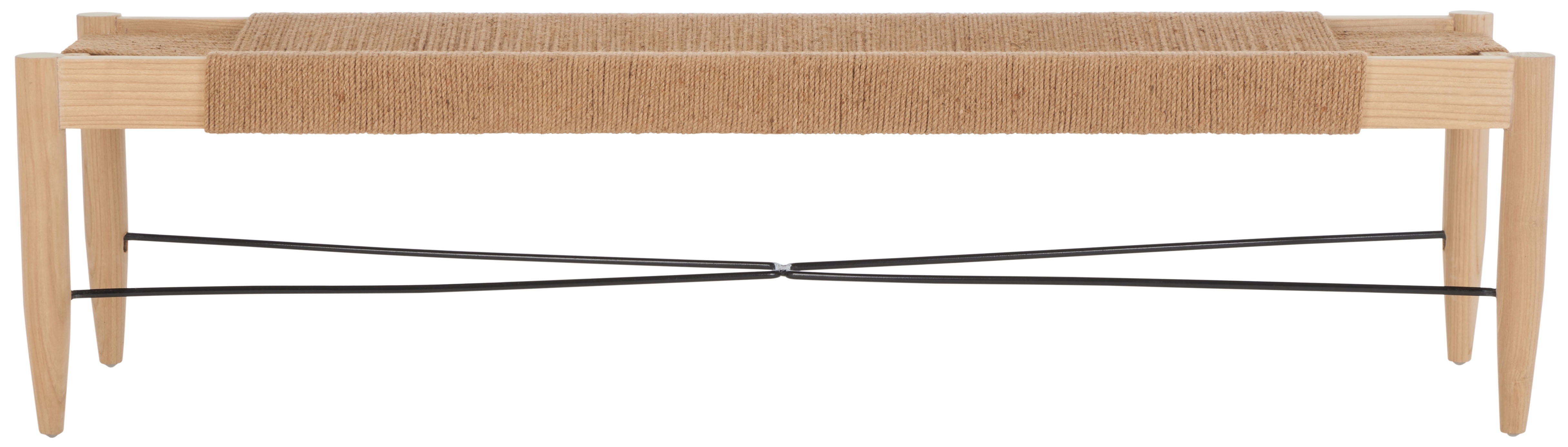 SAFAVIEH Arcana Coastal Jute Bench, Light Brown - Walmart.com