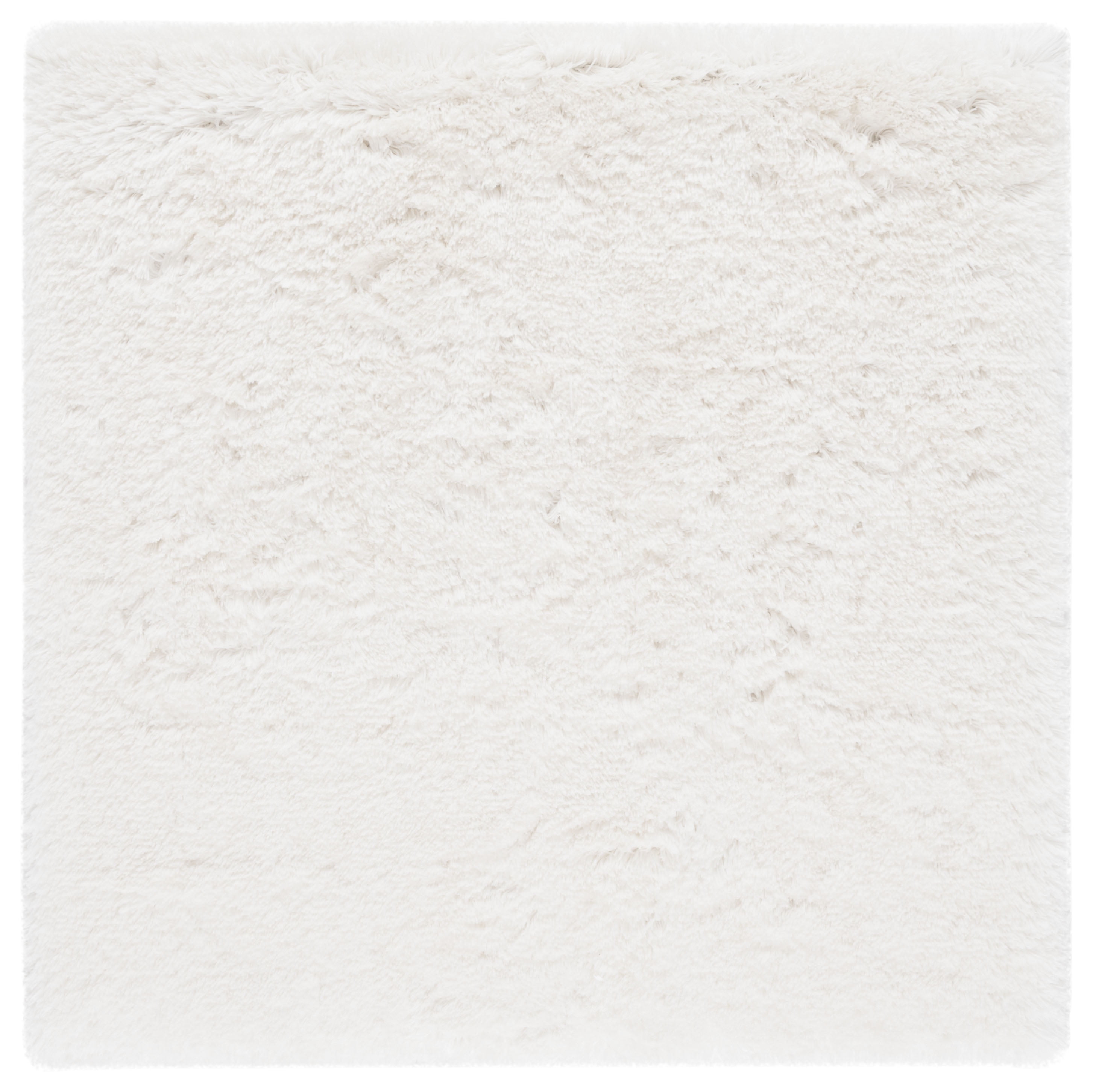 SAFAVIEH Arctic Giselle Solid Polyester Shag Area Rug, Ivory, 5' x 5 ...