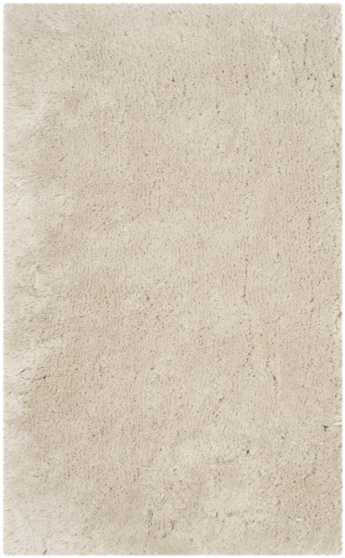 SAFAVIEH Arctic Giselle Solid Polyester Shag Area Rug, Light Beige, 3 ...