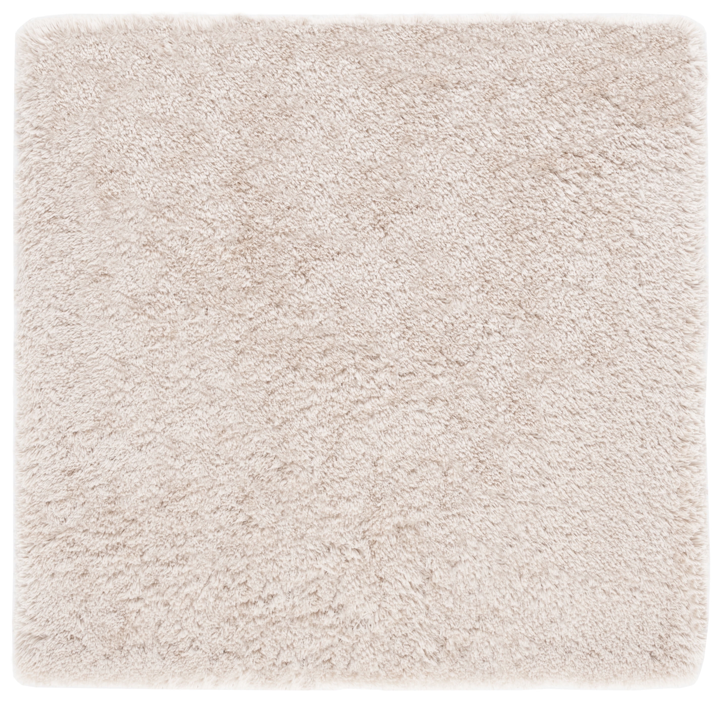 SAFAVIEH Arctic Giselle Solid Polyester Shag Area Rug, Light Beige, 5 ...
