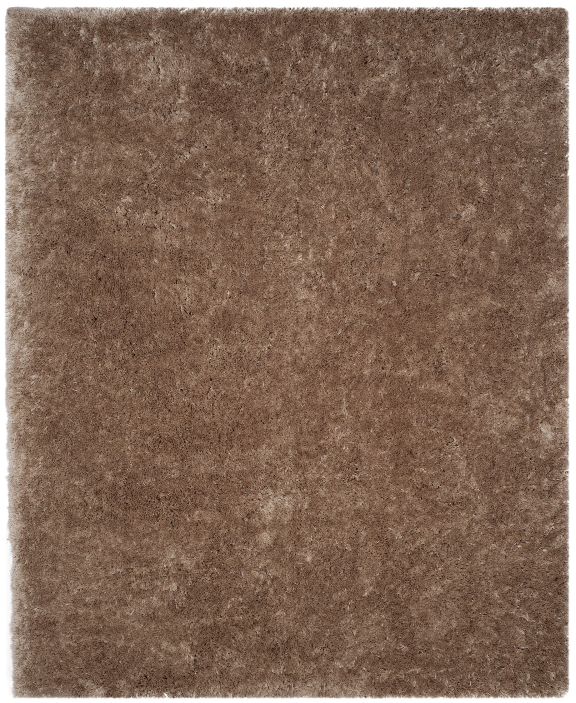 SAFAVIEH Arctic Giselle Solid Polyester Shag Area Rug, Taupe, 8' x 10 ...