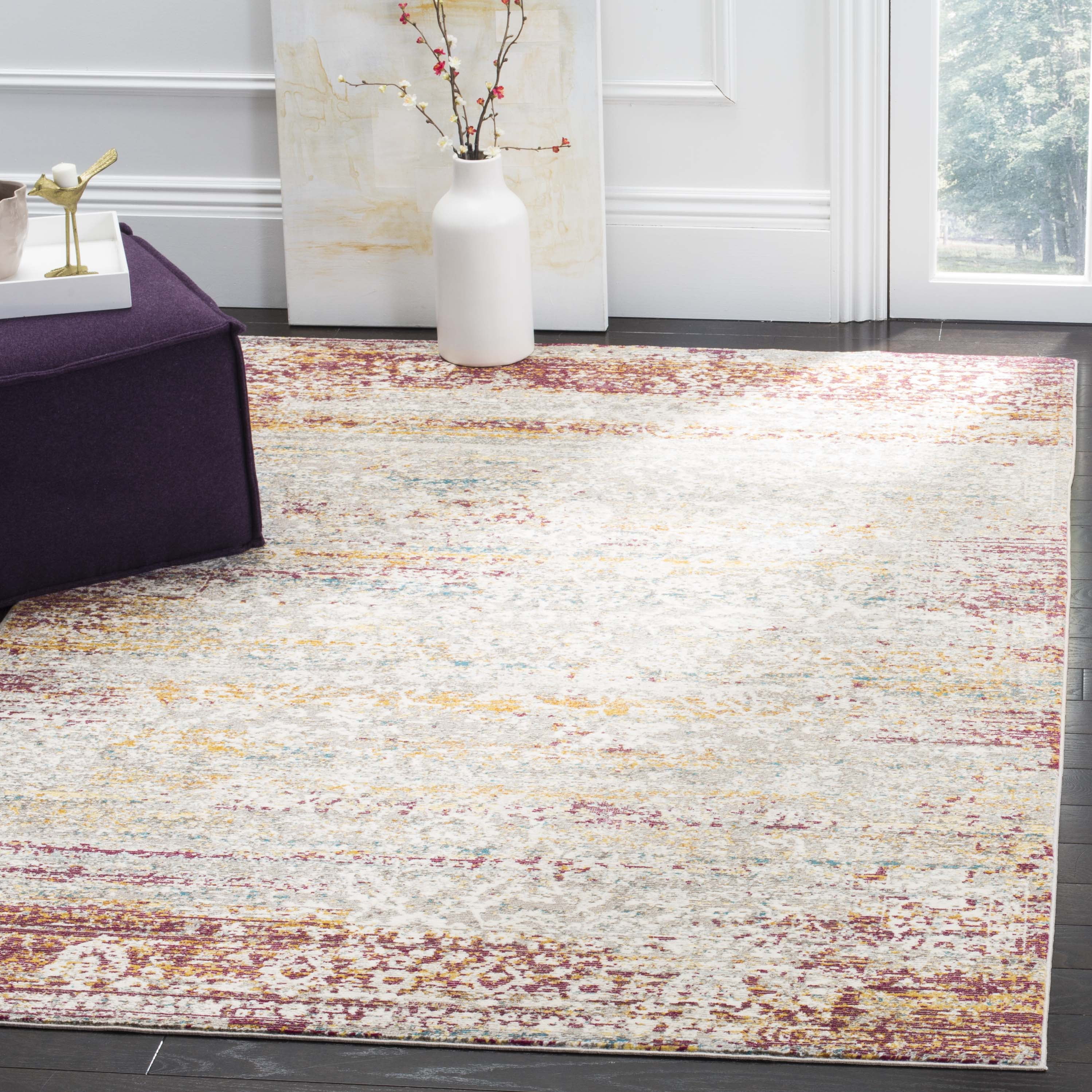 SAFAVIEH Aria Rubye Geometric Area Rug, Red/Cream, 8' x 10' - Walmart.com