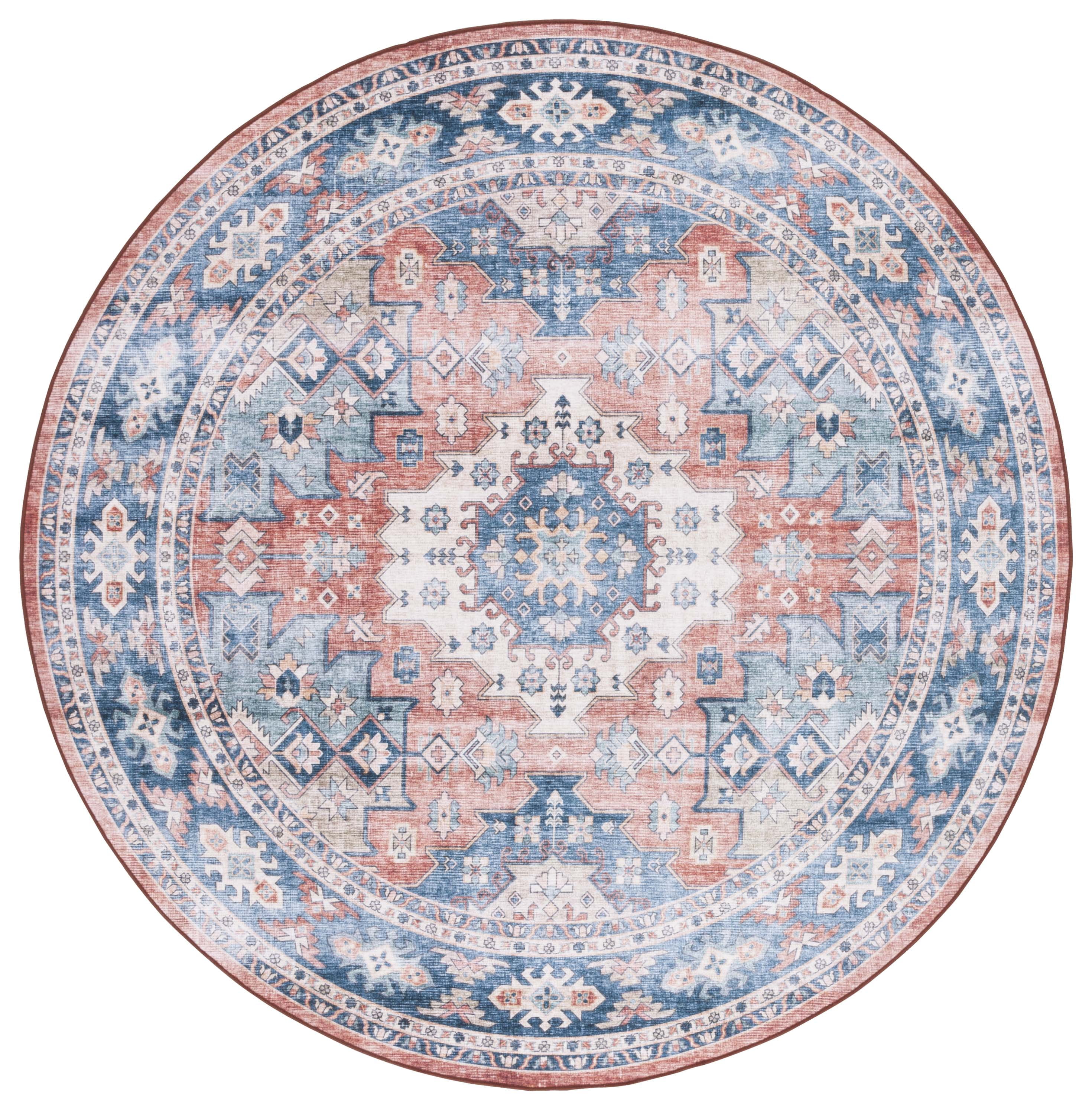 SAFAVIEH Arizona Reannon Oriental Polyester Machine Washable Area Rug ...