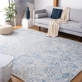 SAFAVIEH Artistry Bedelia Ogee Area Rug, Blue/Natural, 7' x 7' Square ...