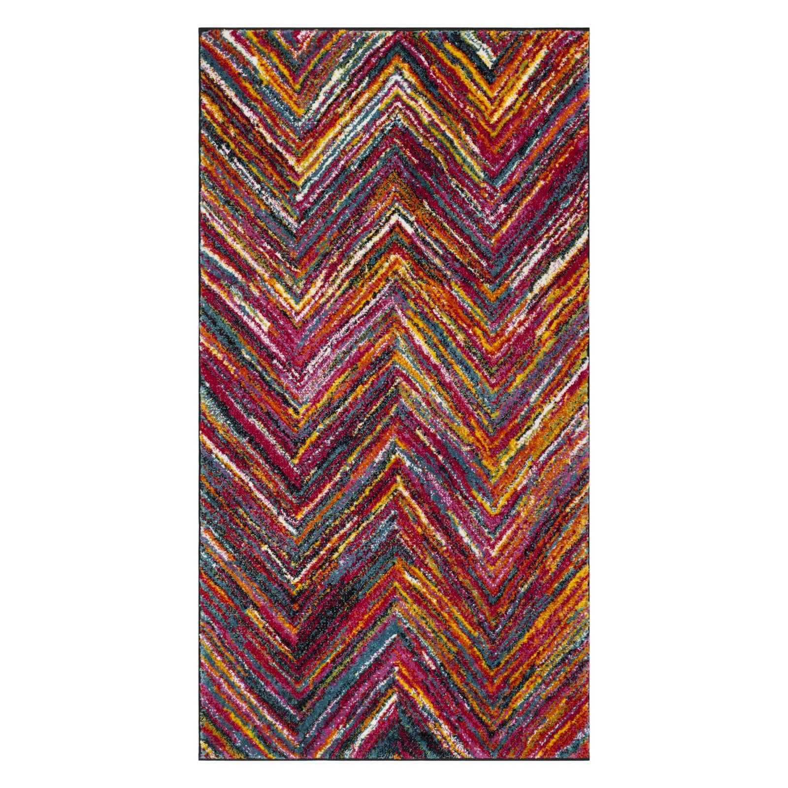 SAFAVIEH Aruba Bernadine Chevron Area Rug, Multi, 6'7" x 9' - Walmart.com