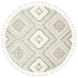 SAFAVIEH Aspen Caymen Geometric Wool Area Rug, Taupe/Ivory, 5' x 5 ...