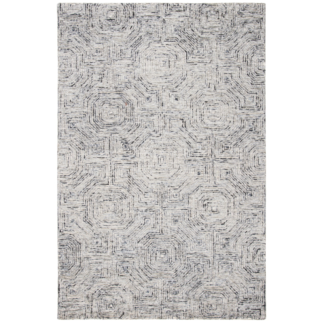 SAFAVIEH Aspen Linton Geometric Wool Area Rug, Grey/Beige, 3' x 5 ...