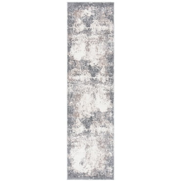 SAFAVIEH Meadow Valery Abstract Runner Rug, Ivory/Grey, 2'7" x 8 ...