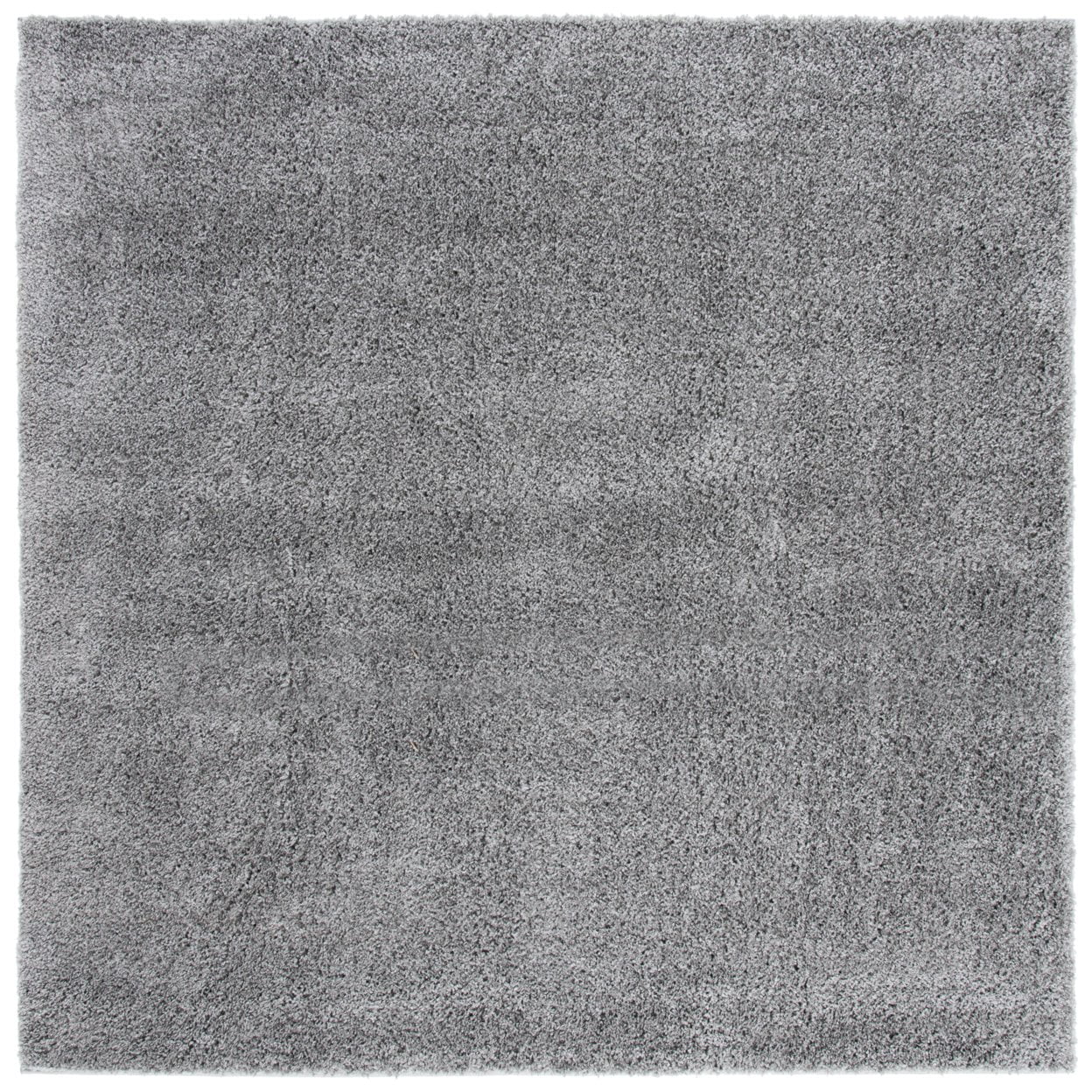 SAFAVIEH August Arvel Solid Plush Shag Area Rug, Grey, 6'7" x 6'7 ...