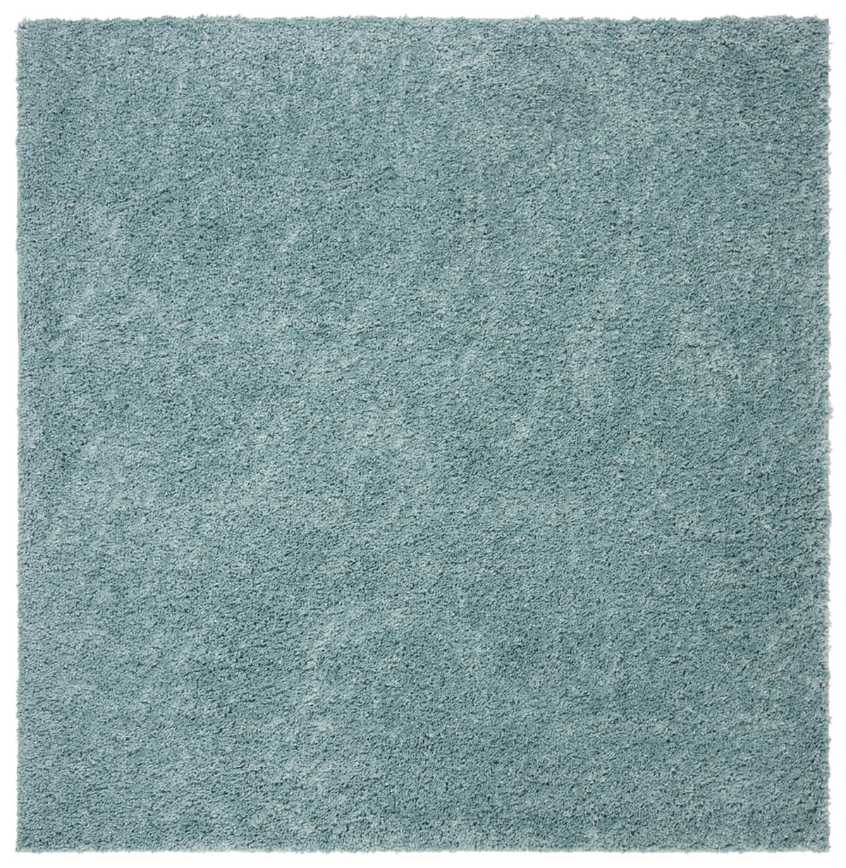 SAFAVIEH August Carlene Solid Plush Shag Area Rug, Aqua, 11' x 11 ...