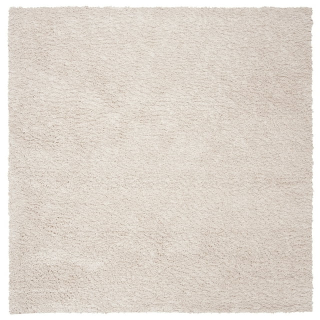 SAFAVIEH August Carlene Solid Plush Shag Area Rug, Beige, 11' x 11 ...