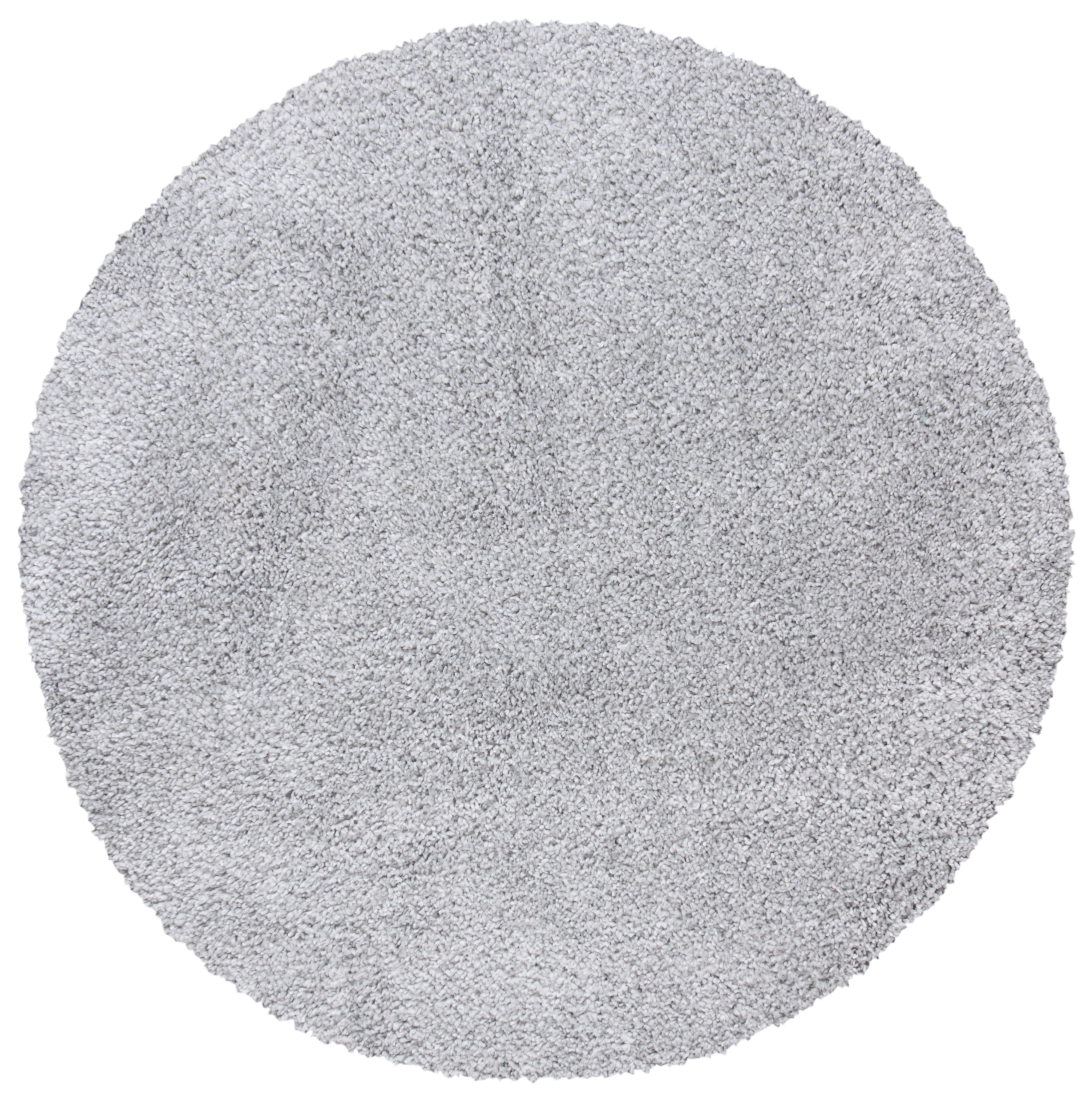 SAFAVIEH August Carlene Solid Plush Shag Area Rug, Silver, 4' x 4 ...