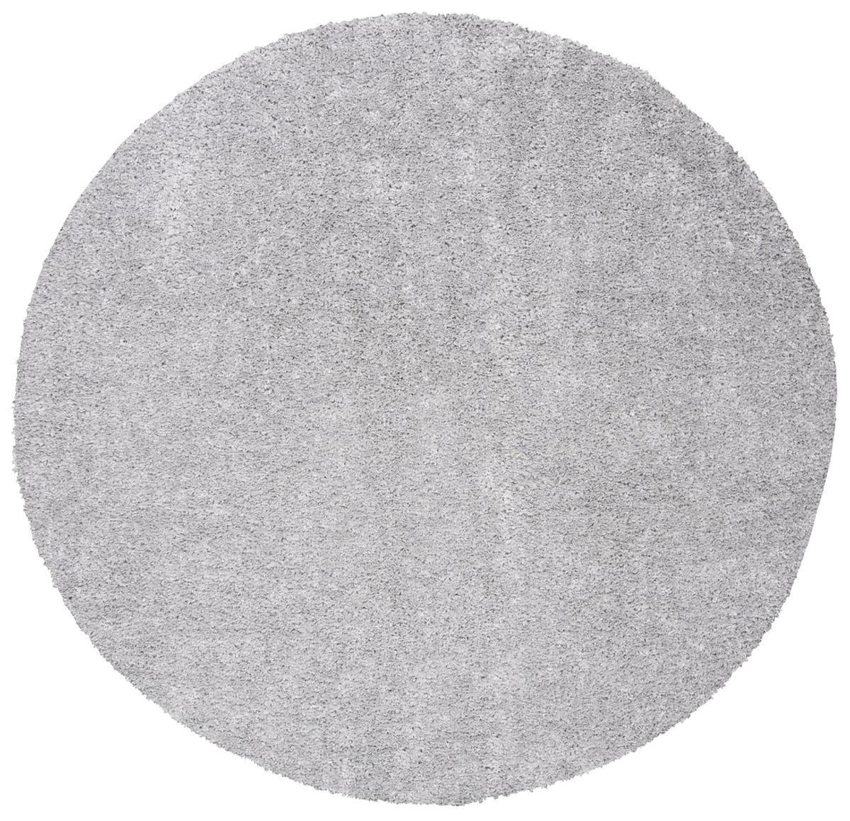 SAFAVIEH August Carlene Solid Plush Shag Area Rug, Silver, 5'3" x 5'3 ...