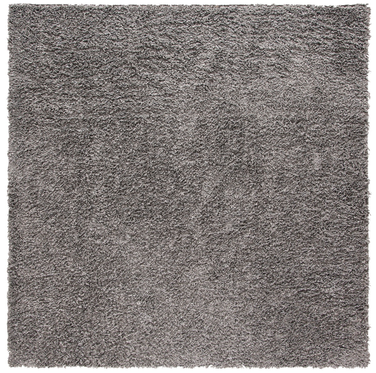 SAFAVIEH August Sophia Solid Plush Shag Area Rug, Grey, 6'7" x 6'7 ...