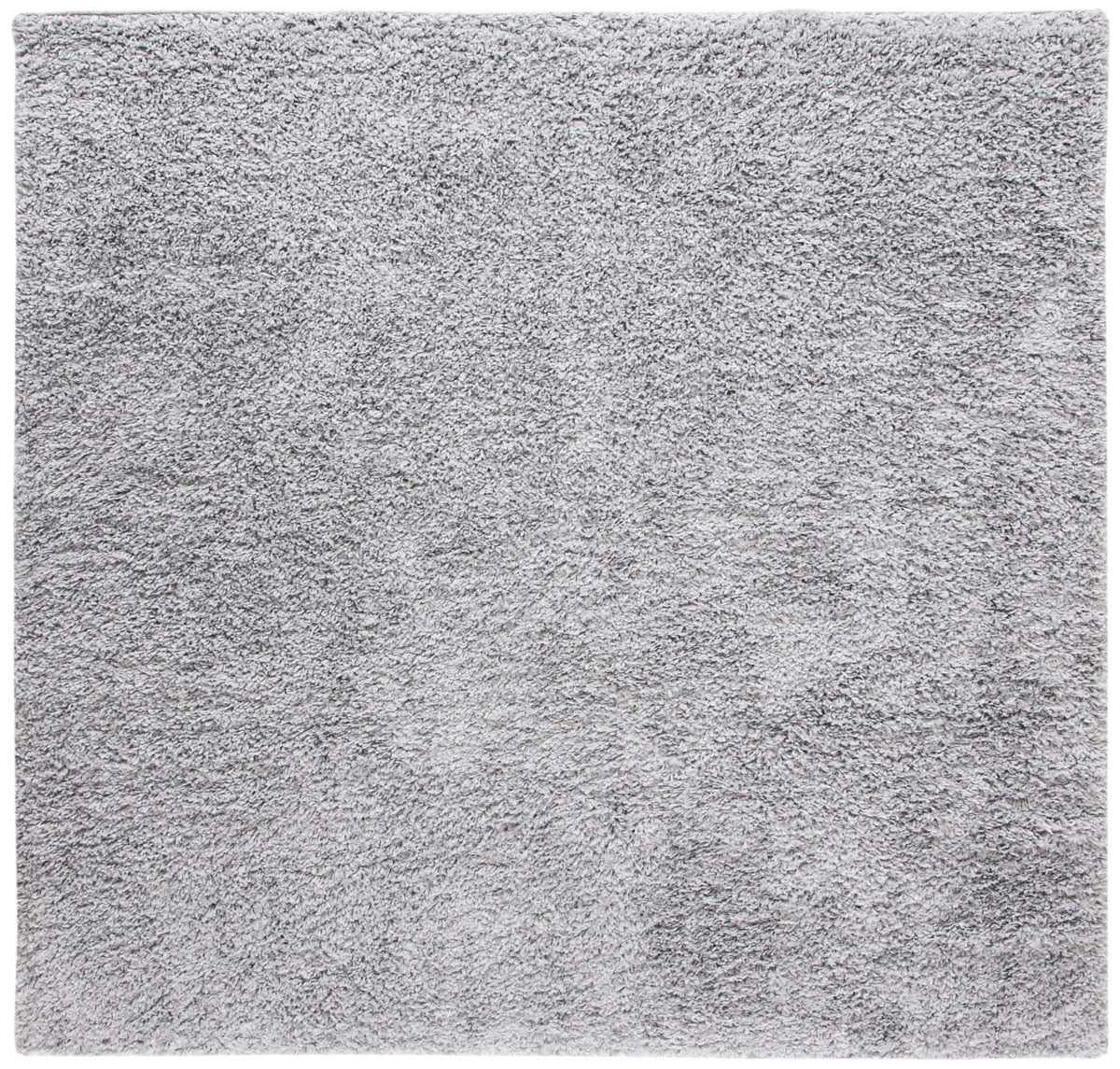SAFAVIEH August Sophia Solid Shag Area Rug, Silver, 5' x 5' Square ...