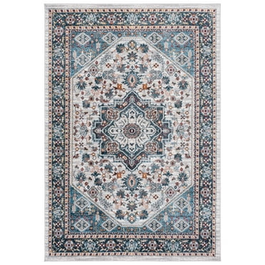 "Large Nourison Astra Persian Sage Multi 7'10"" x 10' Washable Rug ...