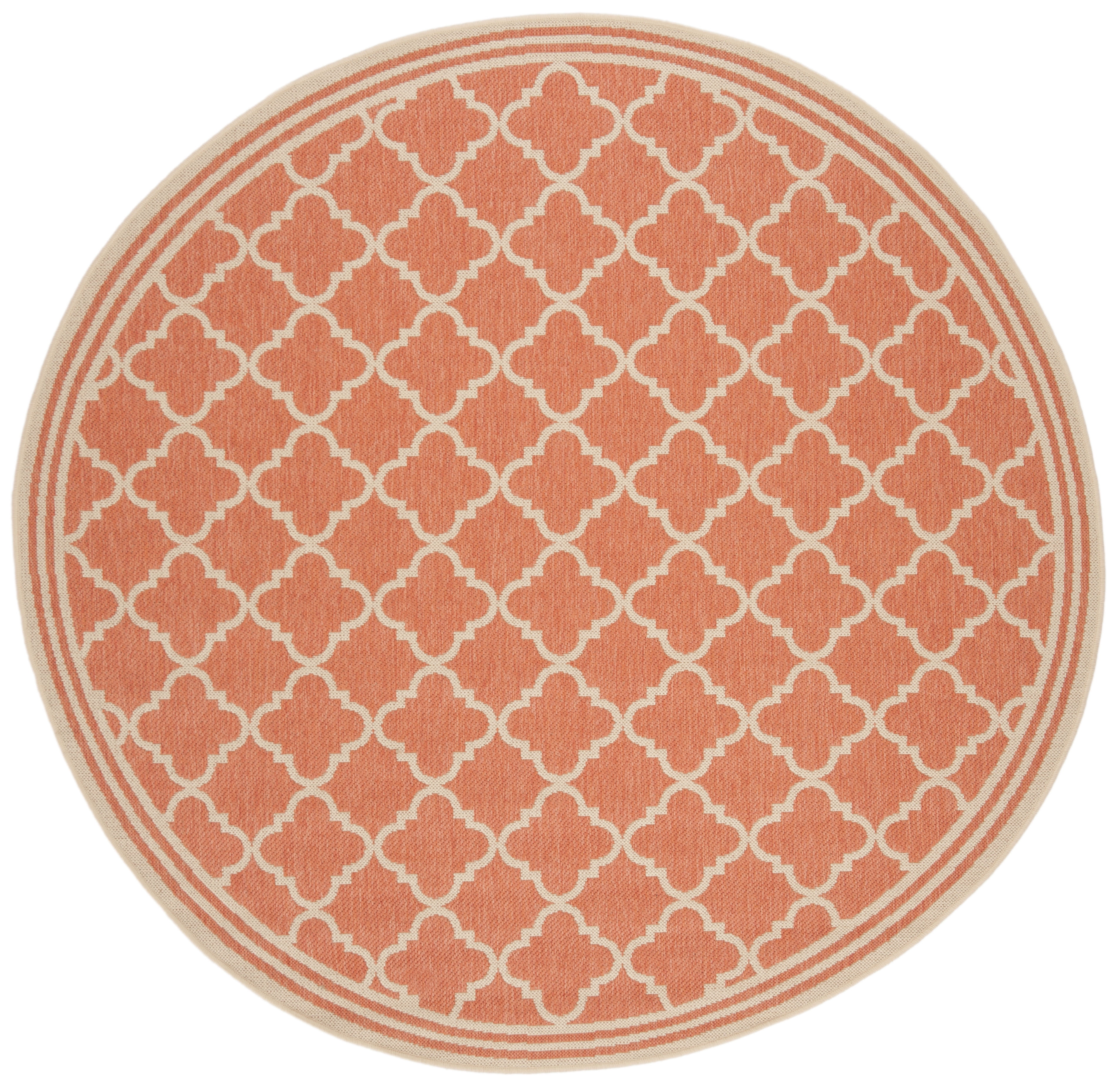 SAFAVIEH Beach House Richard Geometric Indoor/Outdoor Area Rug, Rust ...