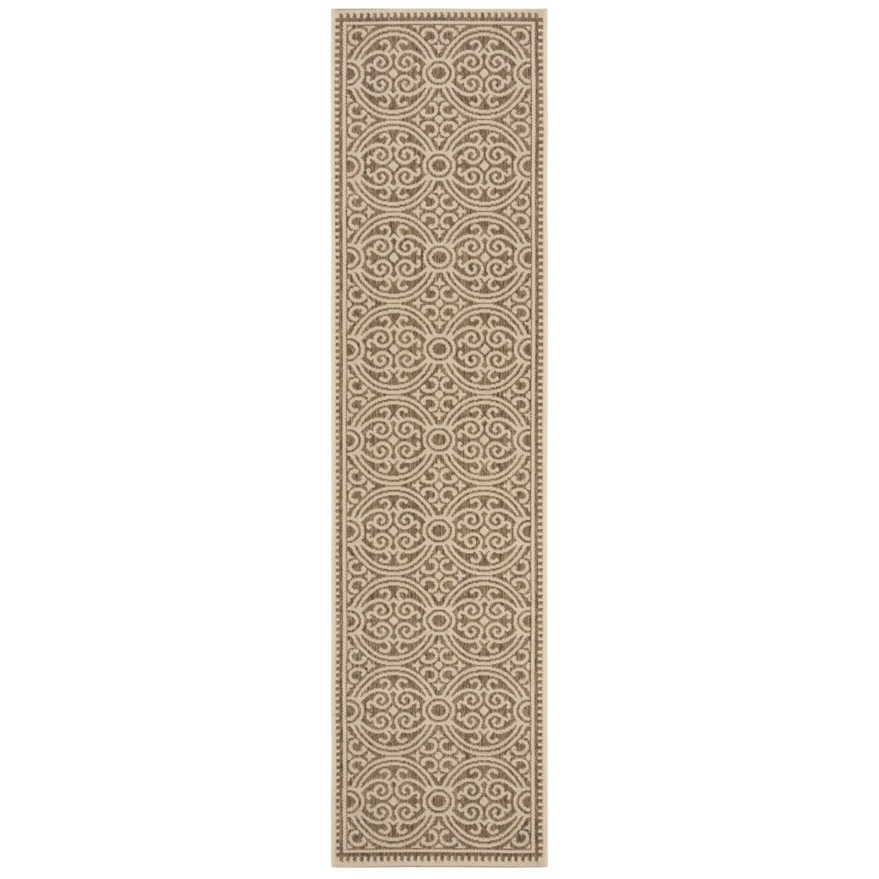 SAFAVIEH Beach House Rosario Geometric Indoor/Outdoor Runner Rug, Cream ...