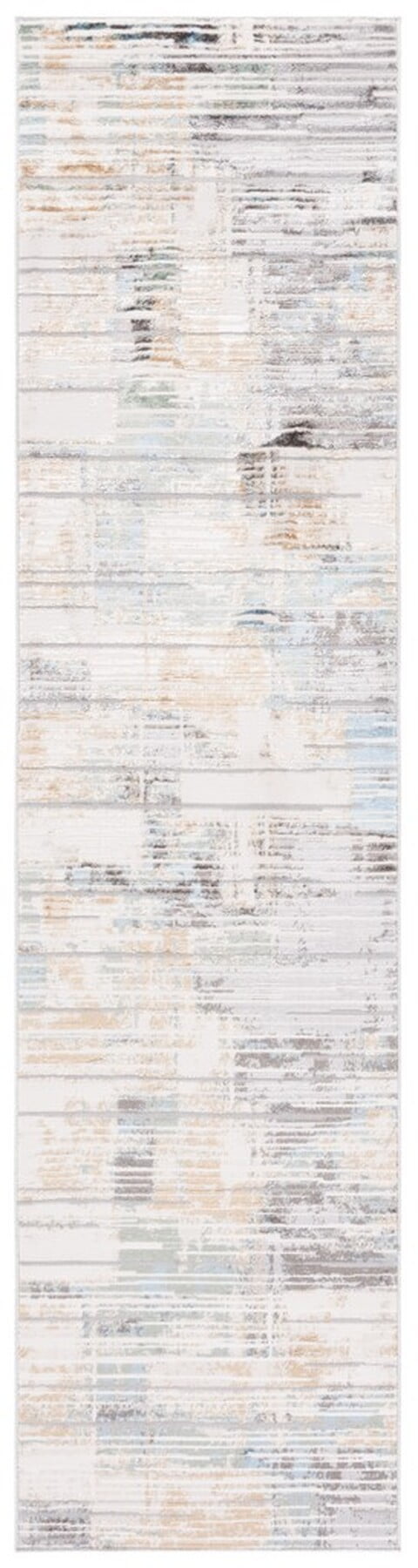 SAFAVIEH Bel Air Soho Abstract Runner Rug, Dark Grey/Gold, 2'3" x 9 ...